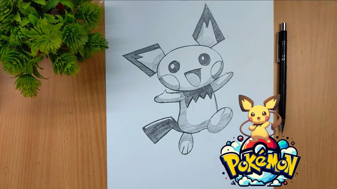 Easy Pichu Drawing Tutorial | Step-by-Step for Beginners - YouTube