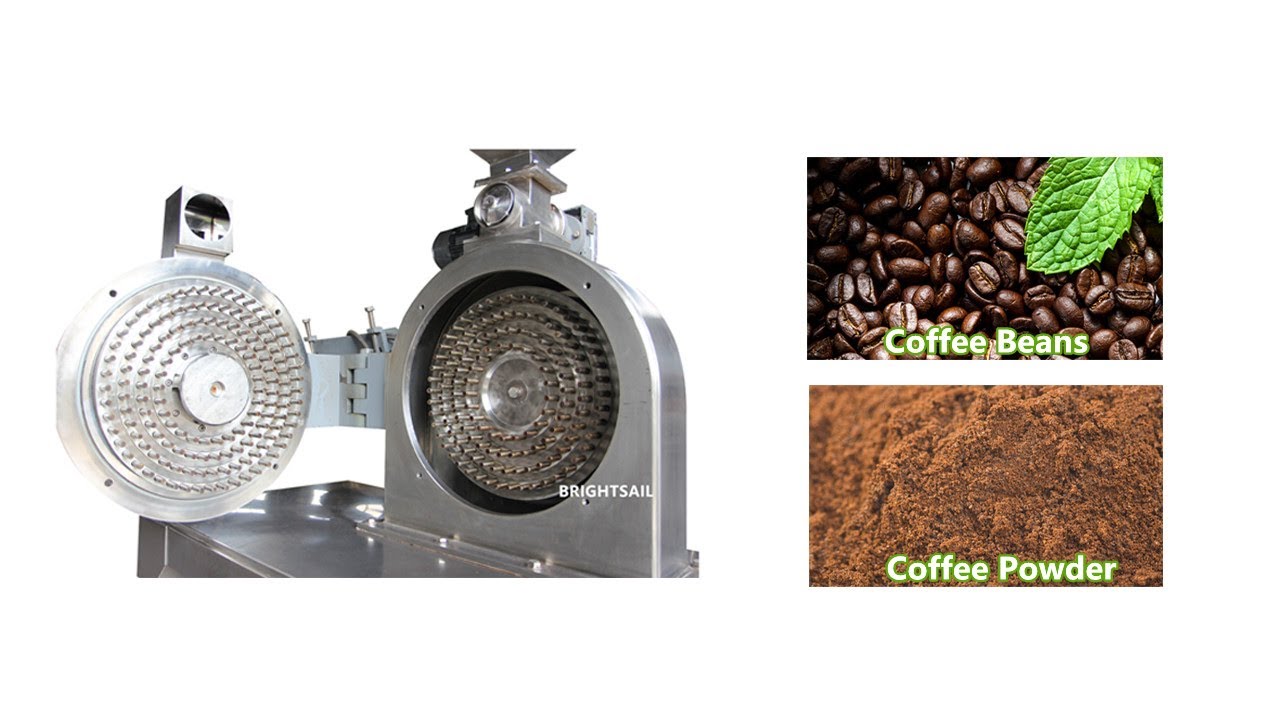 Coffee Bean Industrial Milling Machine Auto With Double Grinding Discs ...