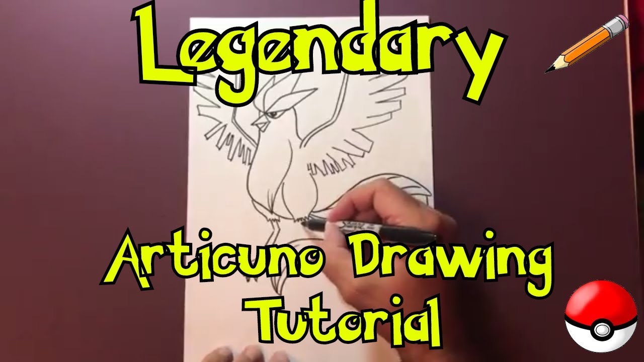 |Learn to draw Pokemon|Legendary Articuno|Step by step tutorial how to ...