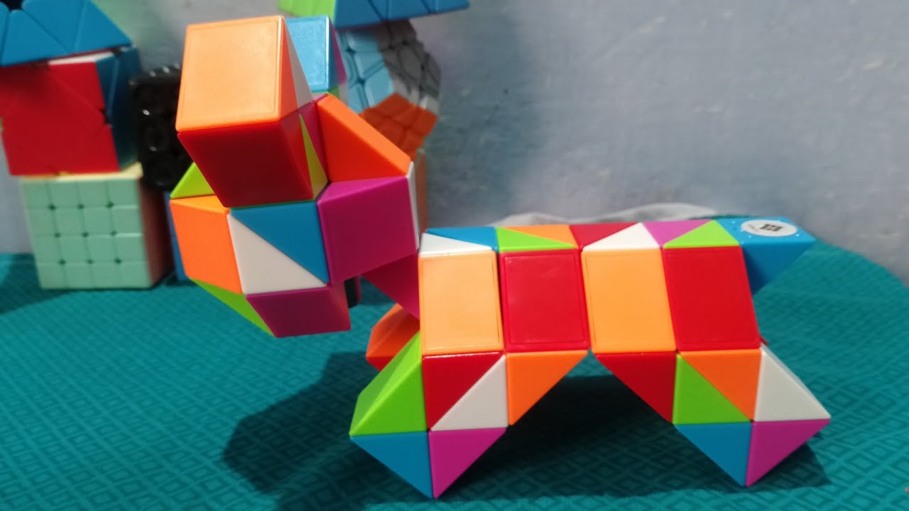 how to make dog in 72 piece magic snake cube - YouTube