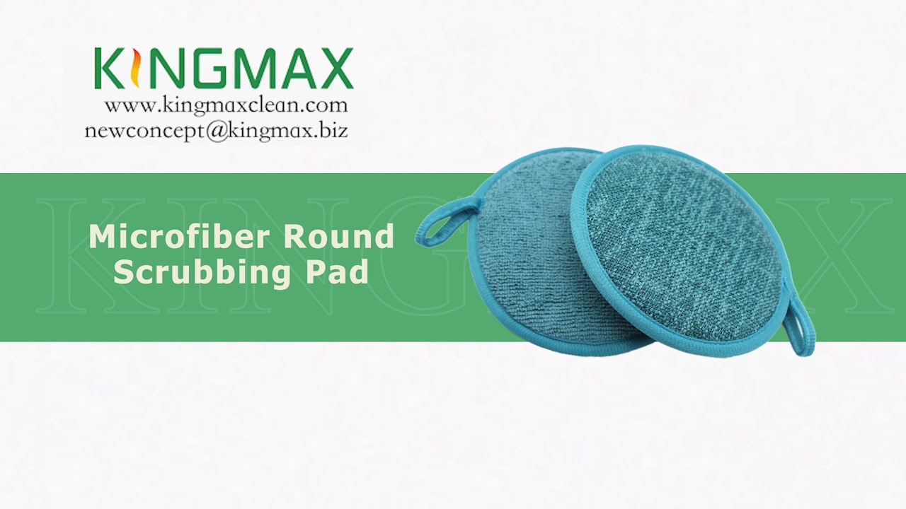 KINGMAX Microfiber Round Scrubbing Pad - YouTube