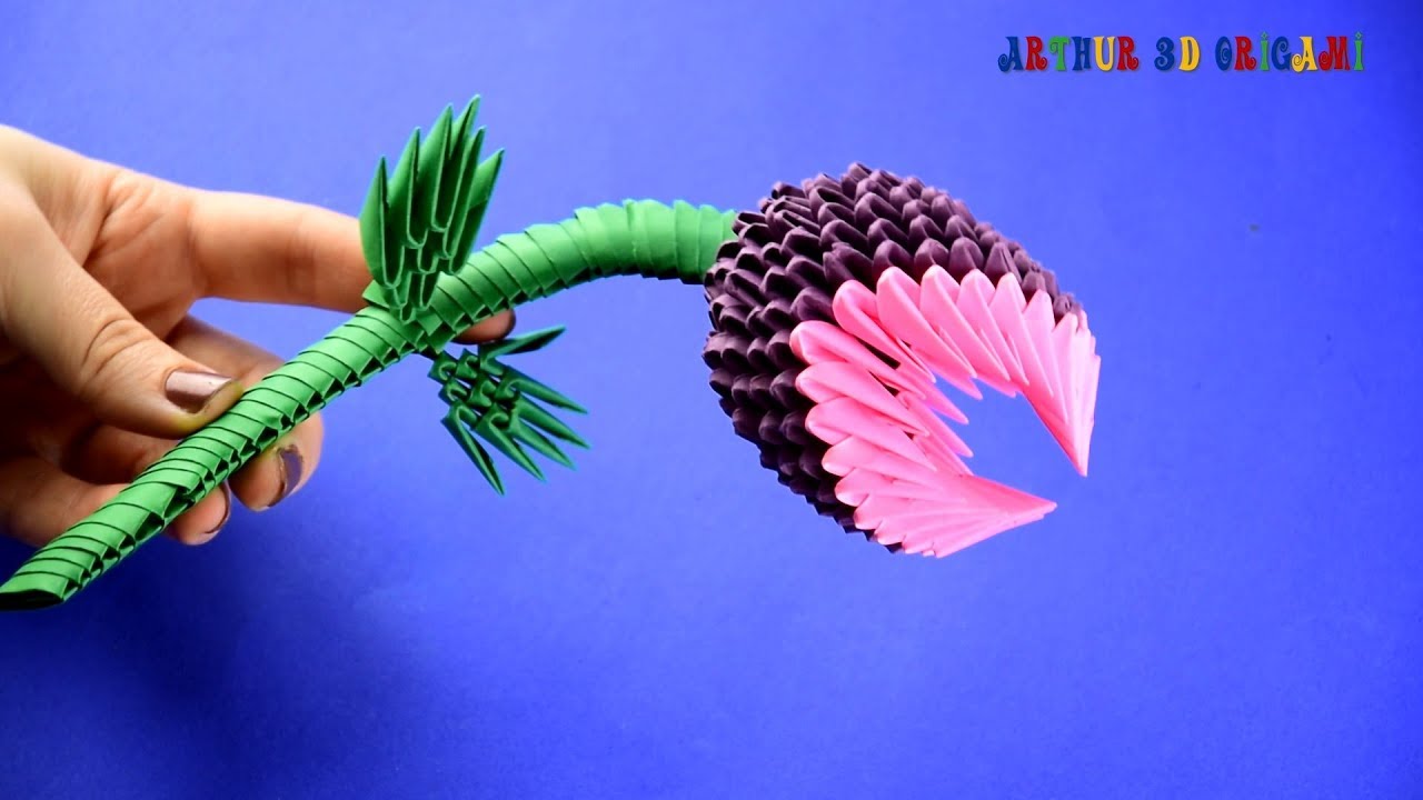 How to make Venus flytrap flower (Dionaea muscipula) from paper 3D ...