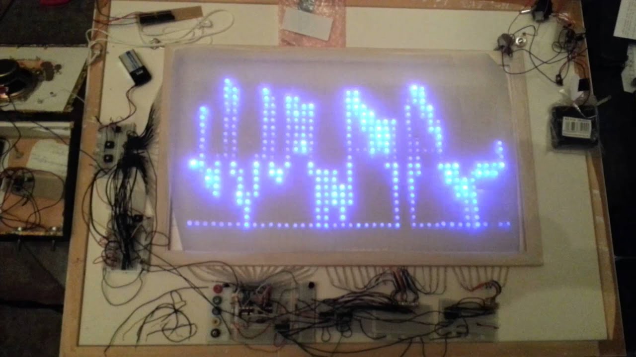 820 LED Oscilloscope Prototype - YouTube