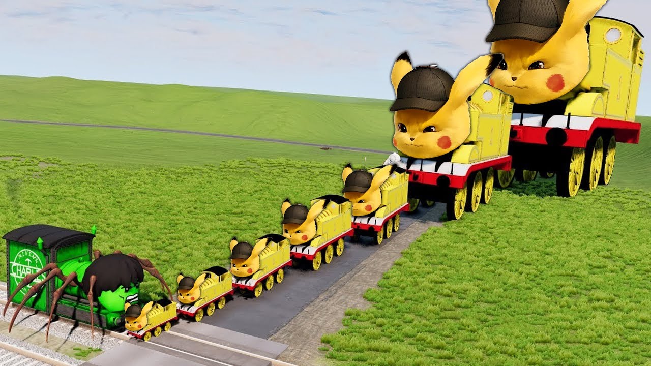 BIG and SMALL Train PIKACHU vs Choo-Choo POKEMON | Pokemon Stop Motion ...