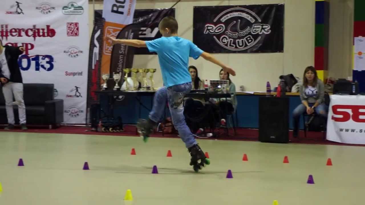 Rollerclub Cup 2013/ Timchenko Sergey, 1st place classic slalom men ...