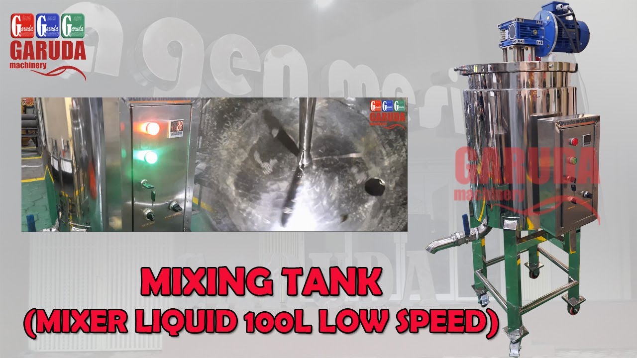 MIXING TANK LIQUID 100L - MESIN MIXER LIQUID LOW SPEED - YouTube
