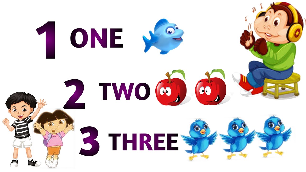 1 to 10 counting | learn 1,2,3 number count | 123 song for kids | 1,2,3 ...