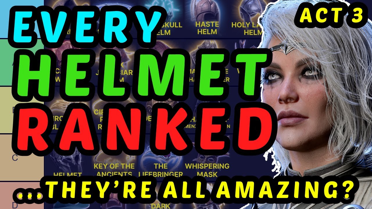 Is EVERY Act 3 Helmet Awesome? - BG3 Helmets Tier List and Guide - Act ...