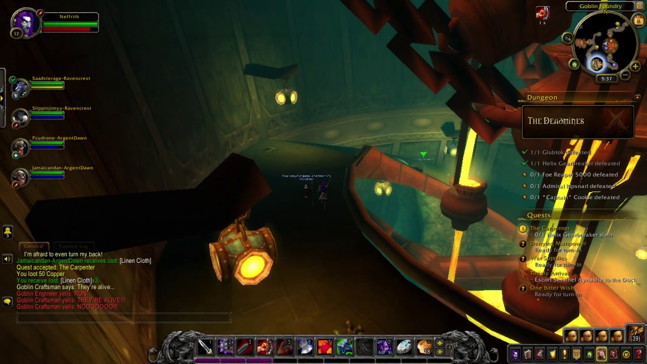 World of Warcraft 2020 night elf warrior dead mines - YouTube