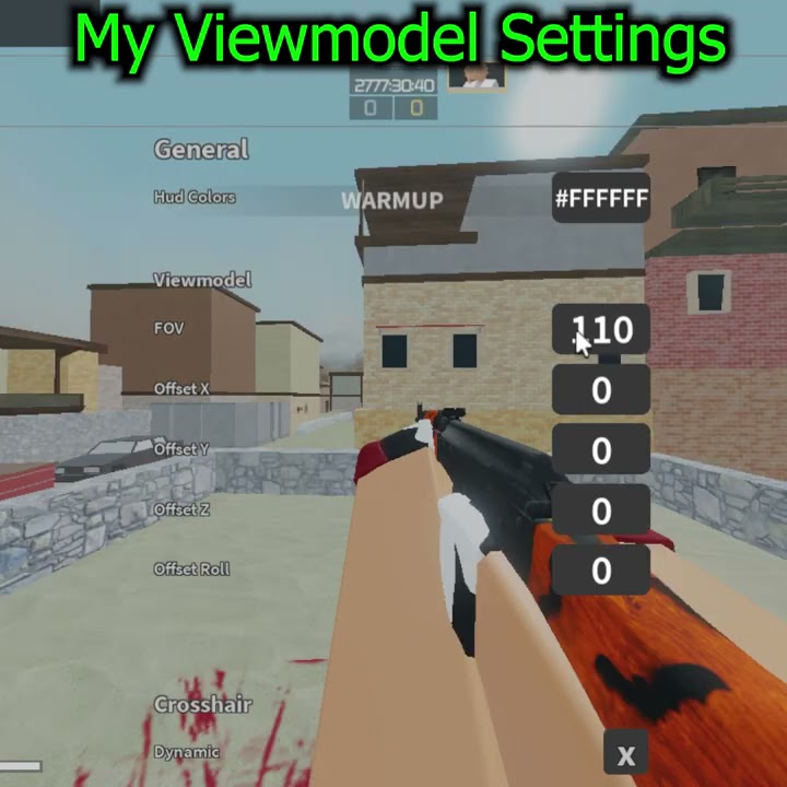 My Crosshair and Viewmodel Settings in Counter Blox Reimagined #shorts ...