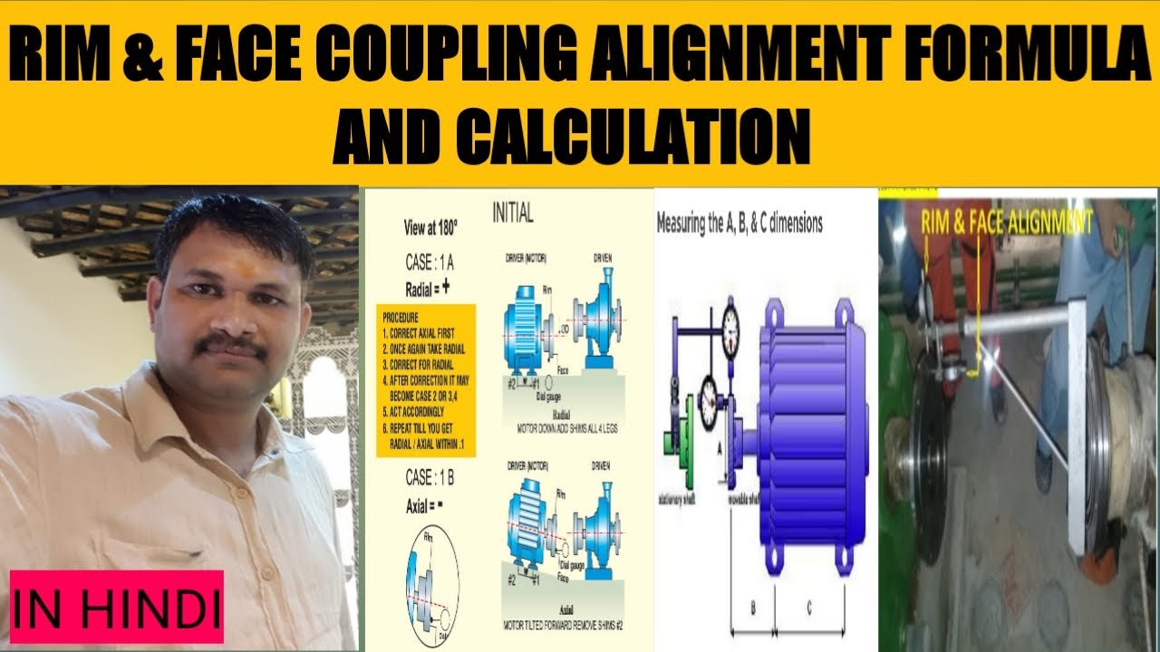 #Pump Coupling Rim & Face alignment formula & calculation|| Hindi || In ...