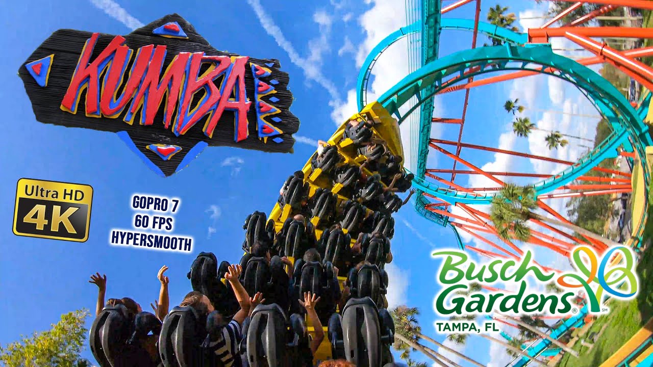2020 Kumba Roller Coaster On Ride Front and Back Row Ultra HD 4k POV ...