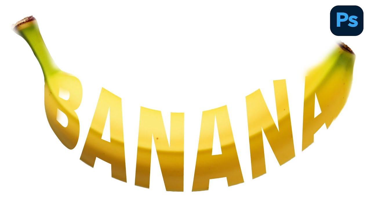 Typography design tutorial in Photoshop (Banana text effect) - YouTube