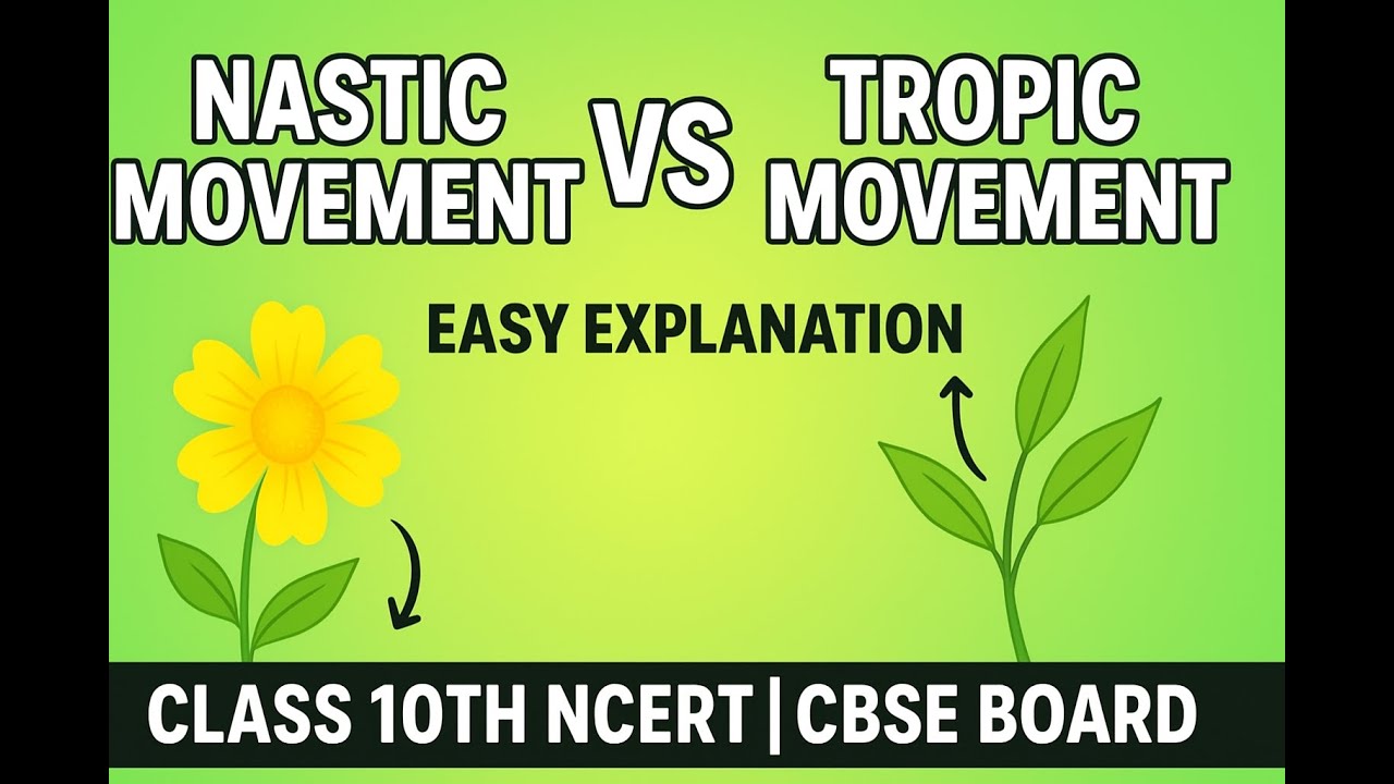 Nastic Movement vs Tropic Movement | Class 10 Biology | NCERT CBSE ...