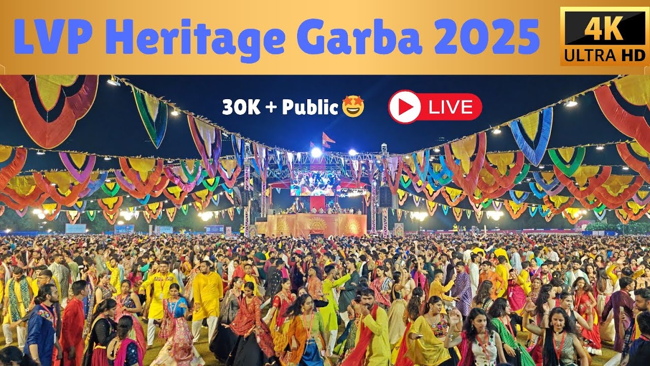 LVP Heritage Garba Live 2025 | Lakshmi Vilas Palace Navratri Night ...