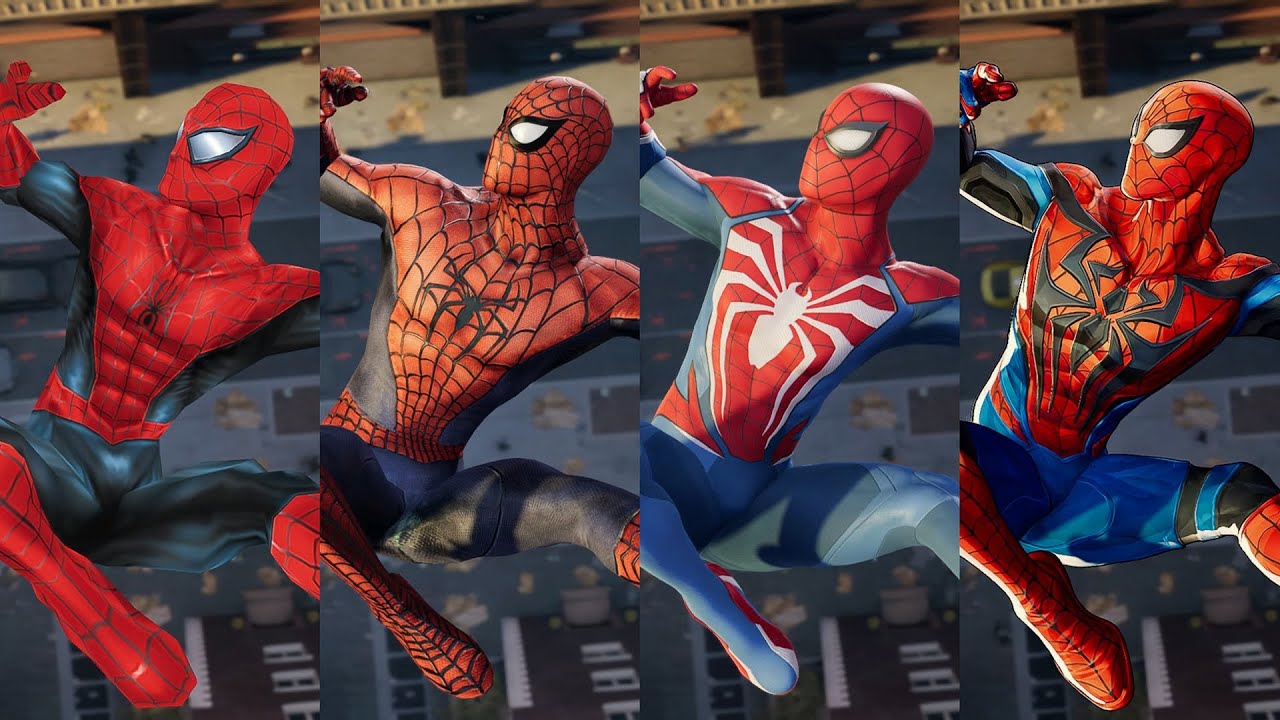 Spider-Man PC - Peter Crafts ALL of His Video Game Suits - YouTube