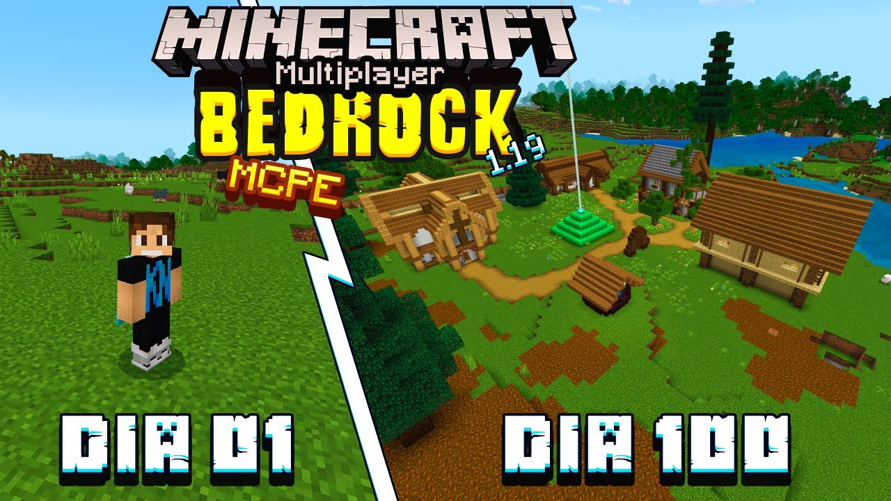 SOBREVIVI 100 DIAS NO MINECRAFT BEDROCK SURVIVAL 1.19 EM TRIO - O FILME. - YouTube