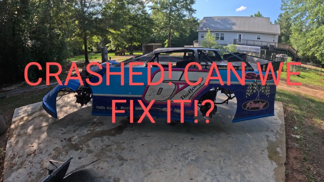 CRASHED Dirt Late Model! Can we fix it!? - YouTube