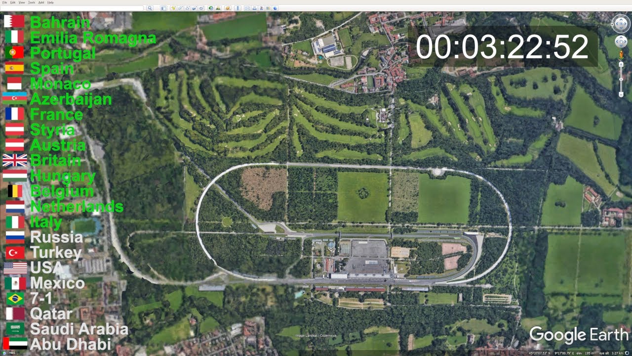 All F1 2021 Tracks on Google Earth Any% Speedrun (06:01 WR) - YouTube