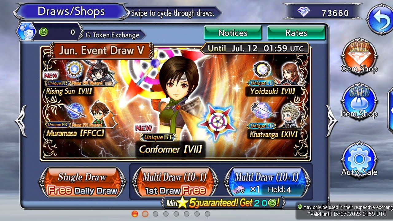 Yuffie / Yuri Pulls - Dissidia Final fantasy Opera Omnia GL - YouTube