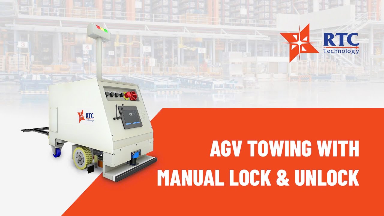 AGV TOWING WITH MANUAL LOCK & UNLOCK - YouTube