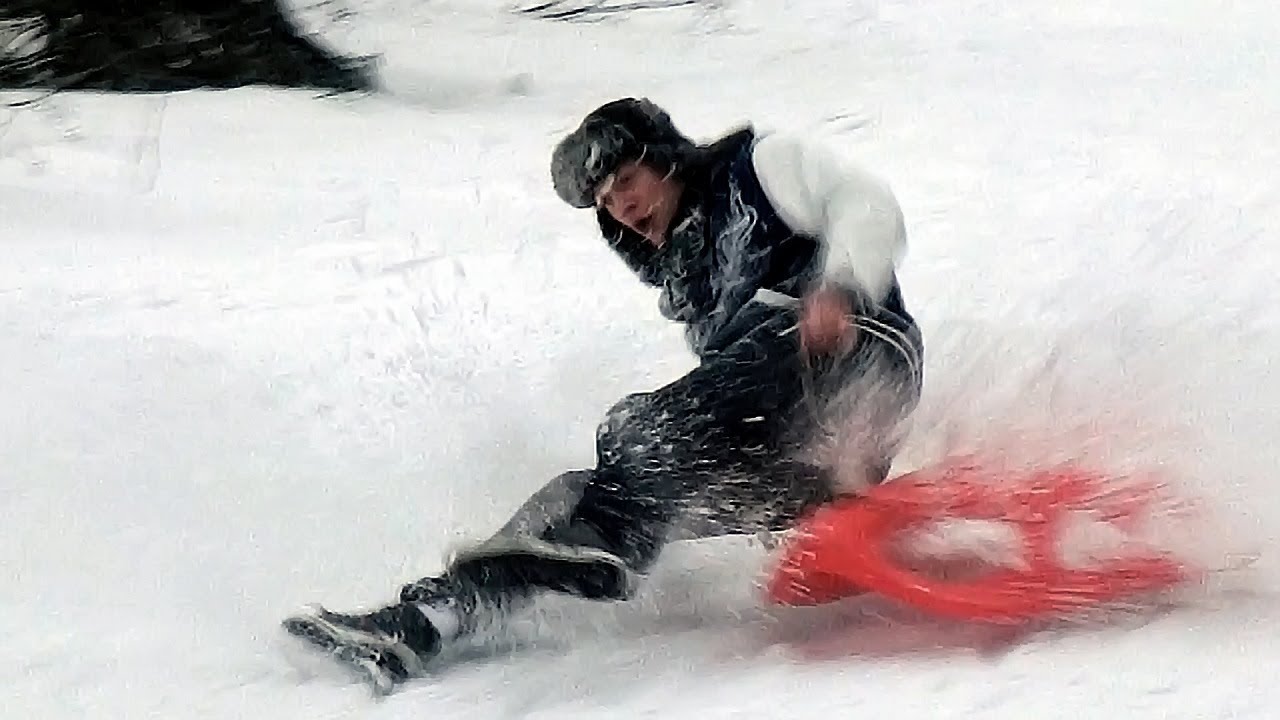 Wintertime Moments: Snow Sledding - Riding and Falling (Sled Fails ...