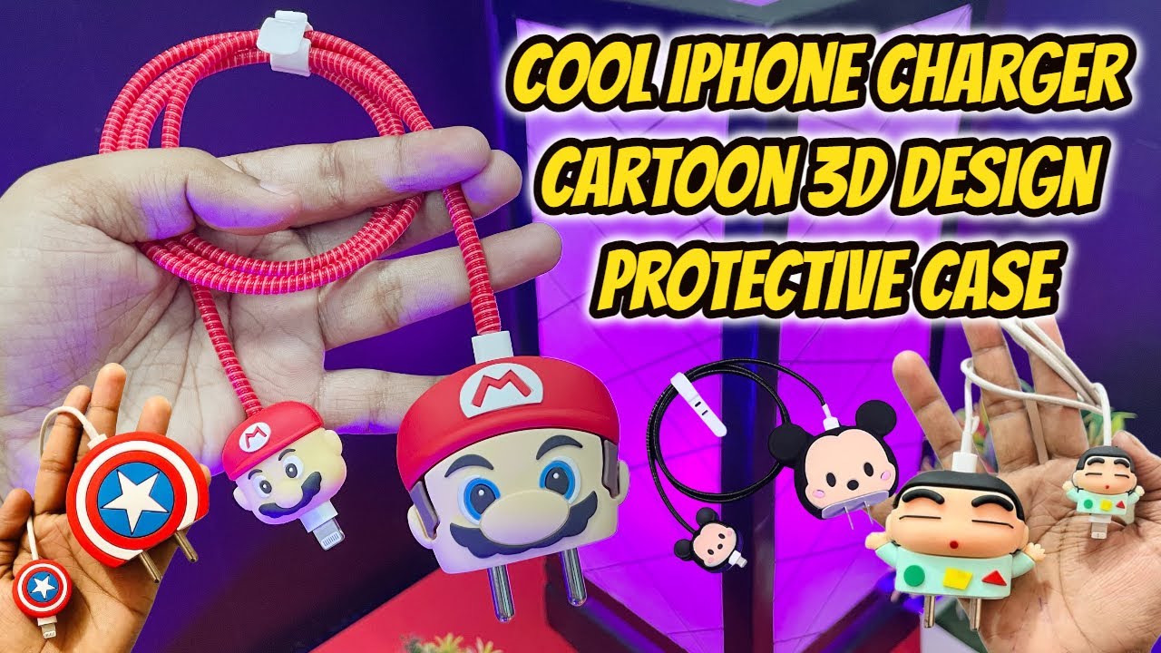 Cool iPhone & ipad Charger Cartoon 3D Design Protective Case 😍 - YouTube