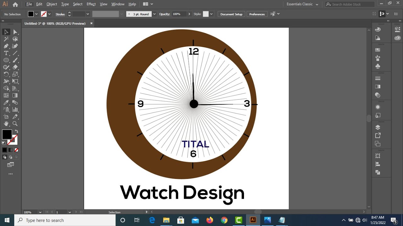 How to Create Watch design ll SR Graphics - YouTube
