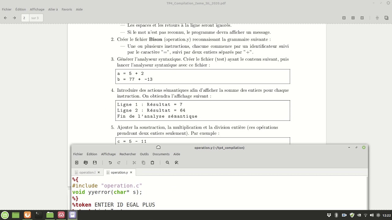 Correction TP4 EX1 Compilation - YouTube