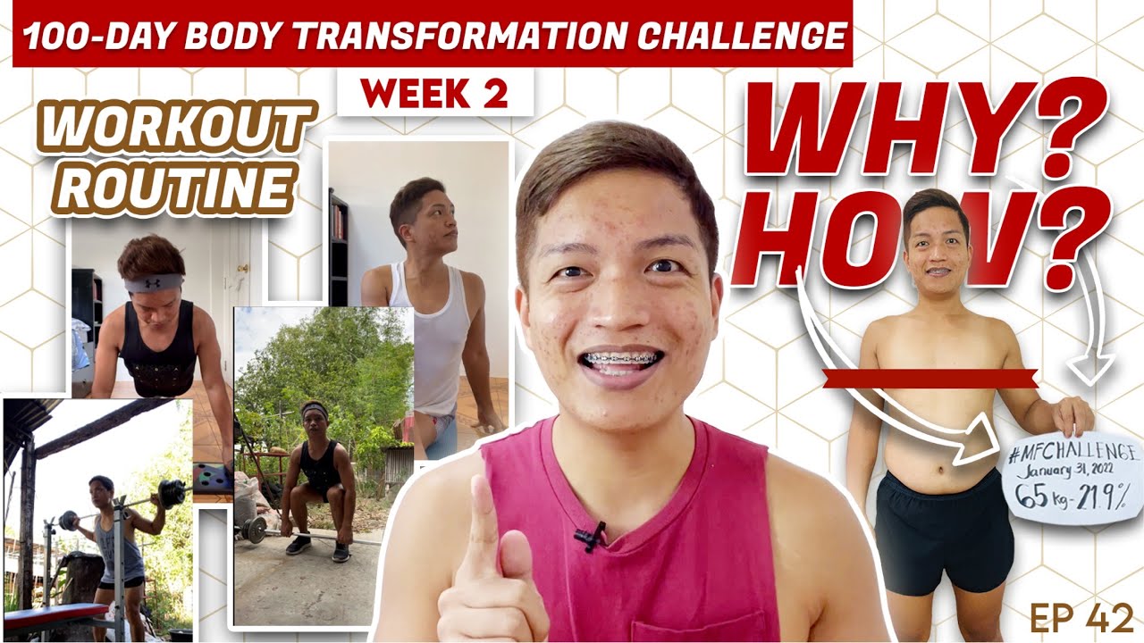 100-DAY BODY TRANSFORMSTION CHALLENGE: Week 2 | My Workout Routine ...