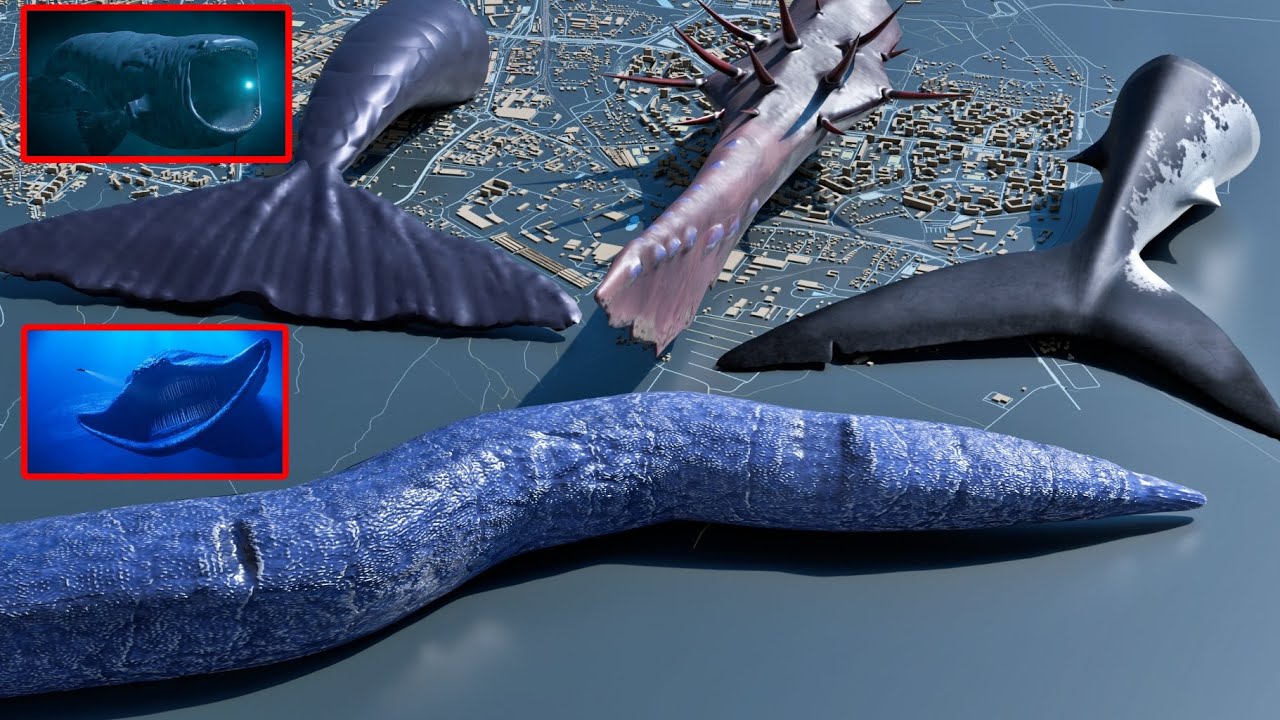 Sea Monster Tail Size Comparison | Bloop vs El Gran Maja Tail Size ...