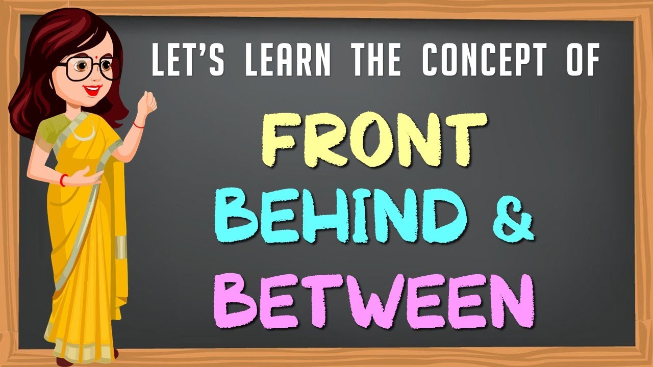 In Front of Behind And Between Concept for Kids | Prepositions of Place ...
