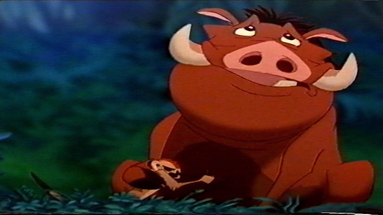 The Lion King: Timon & Pumbaa's Crying (1994) (VHS Capture) (Flipped ...