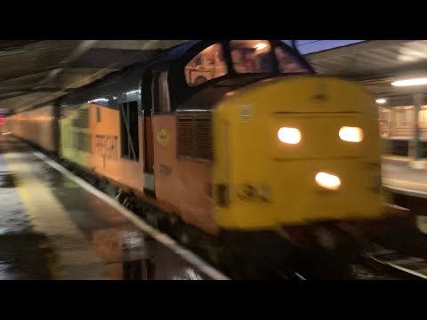 Class 37254 ‘Cardiff canton’ giving absolute helfire past Preston on a ...