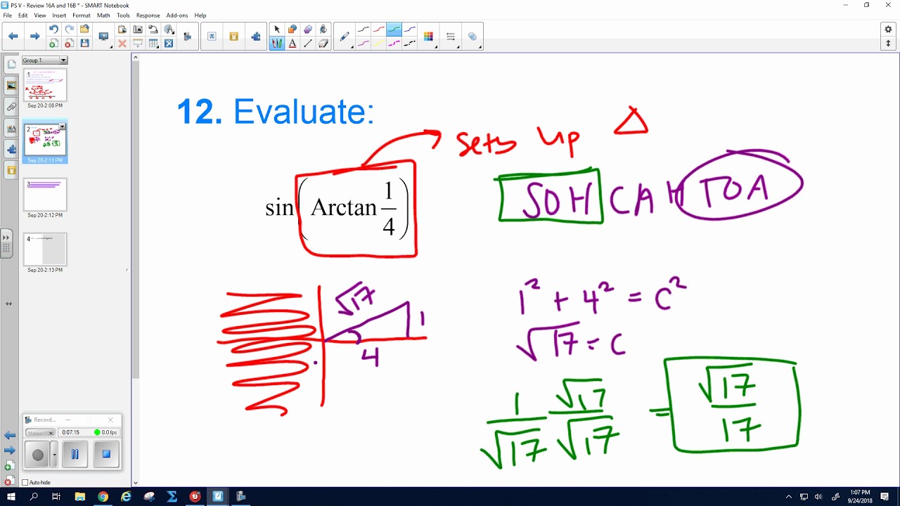 Saxon Precalculus - PS V - 16A and 16B (11-20) - YouTube
