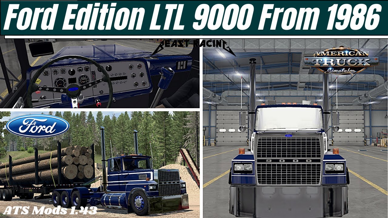 American Truck Simulator | New Ford Edition LTL 9000 From 1986 [ATS 1. ...