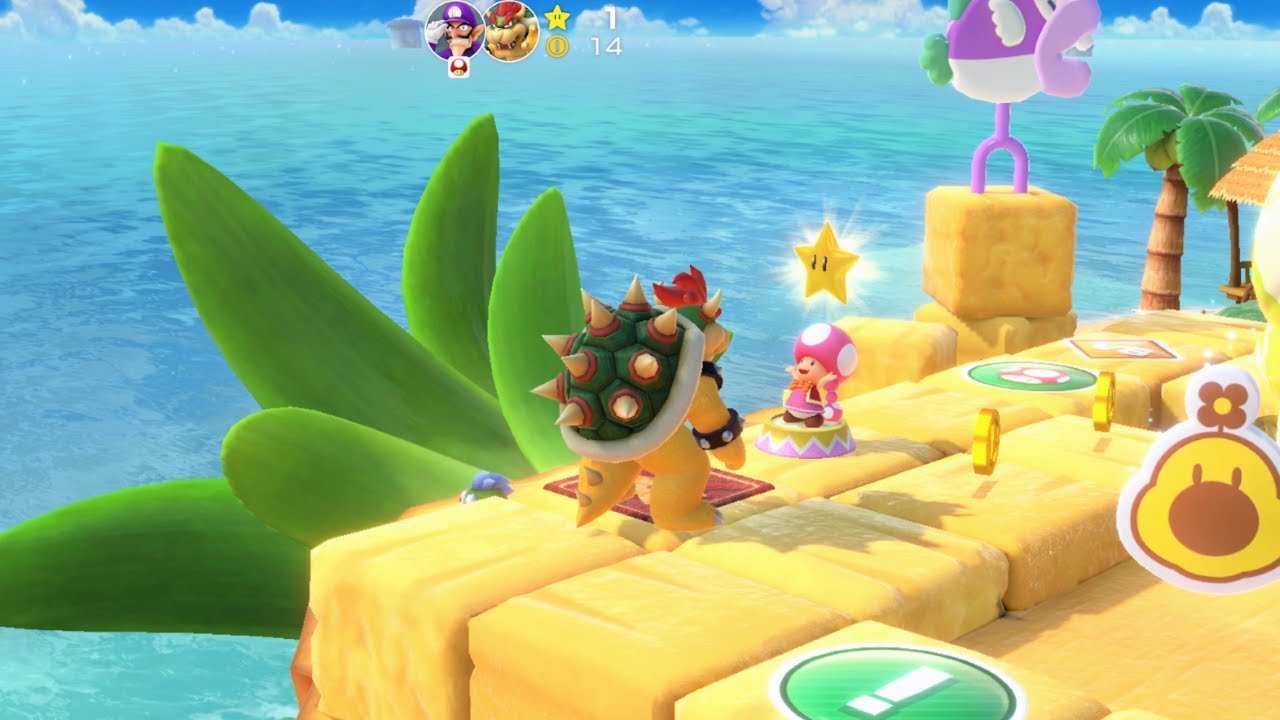 Super Mario Party Partner Party - Daisy & Goomba vs Waluigi & Bowser ...