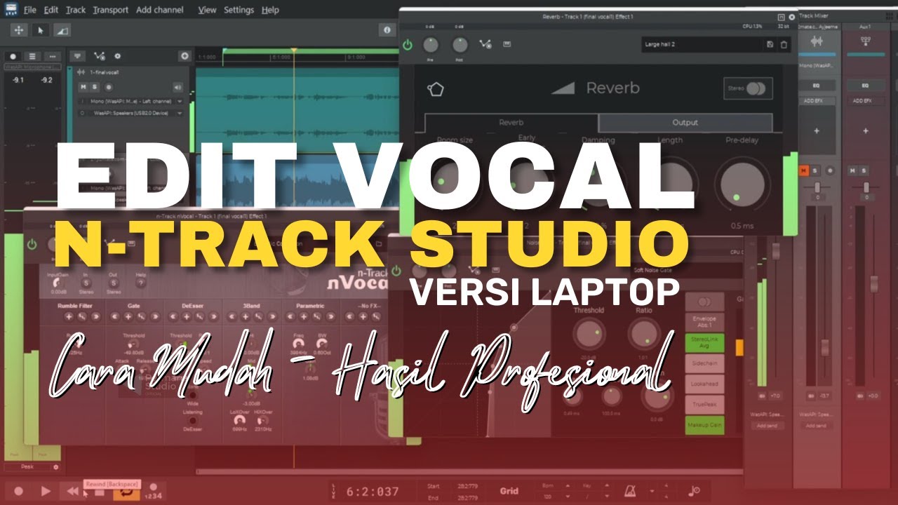 N-Track Studio Vocal Editing Tutorial | Laptop Version - YouTube