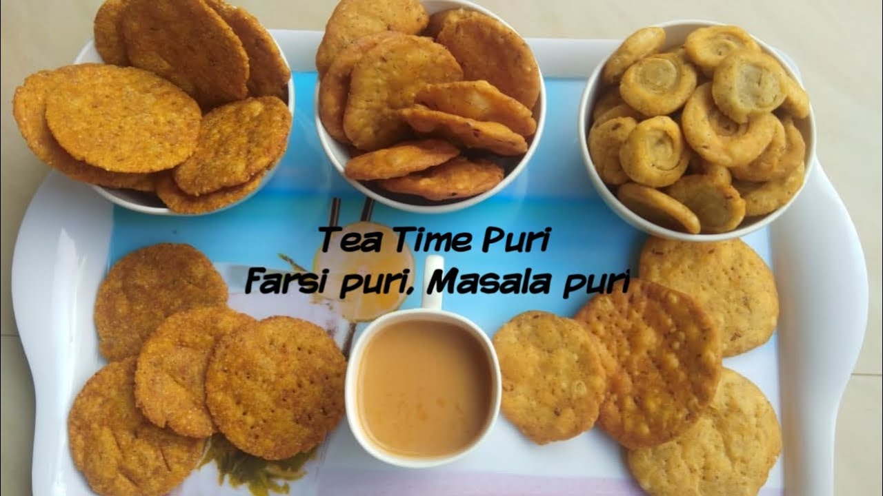 Tea Time snacks | Farsi puri and Masala puri recipe | gujarati ...