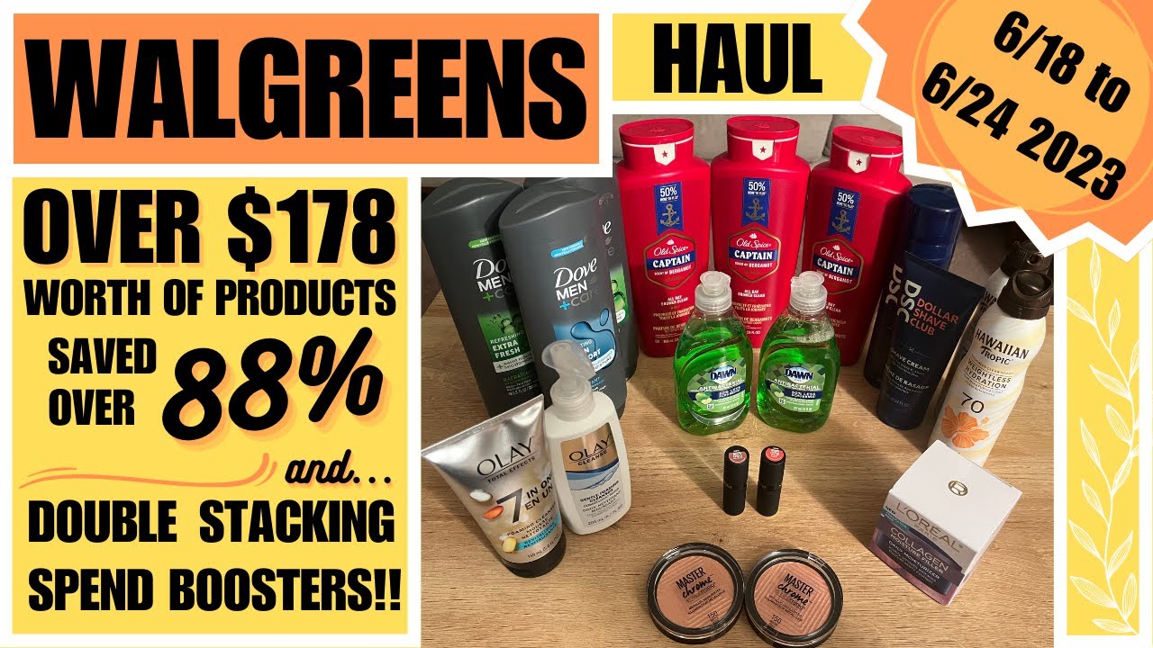 Walgreens Haul 6/18/23 to 6/24/23 - $178 Worth of Products - Saved 88% ...
