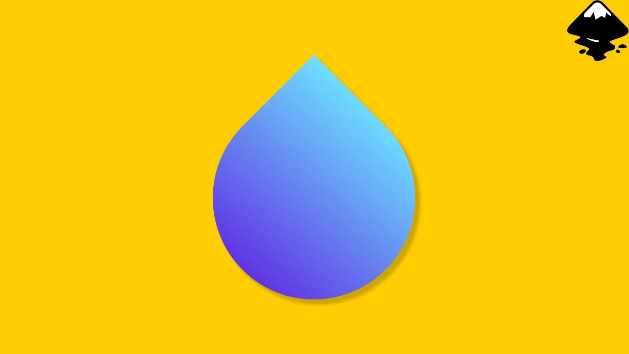 Water drop icon in Inkscape - YouTube