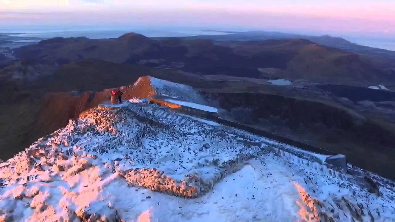 Snowdon summit by drone flight - YouTube