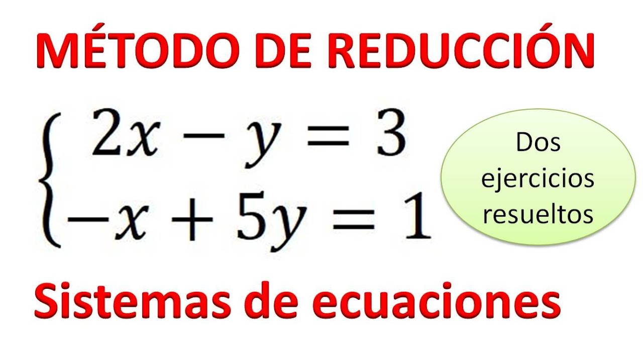 MÉtodo De ReducciÓn Sistemas De Ecuaciones Lineales Youtube