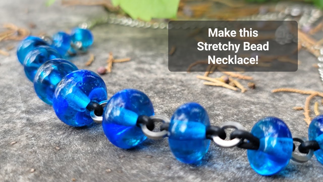 Easy Stretchy Bead Necklace Tutorial - YouTube