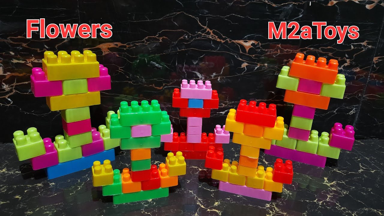 How To Make Flowers With Blocks | Building Blocks | KIDS TOYS PLAY ...