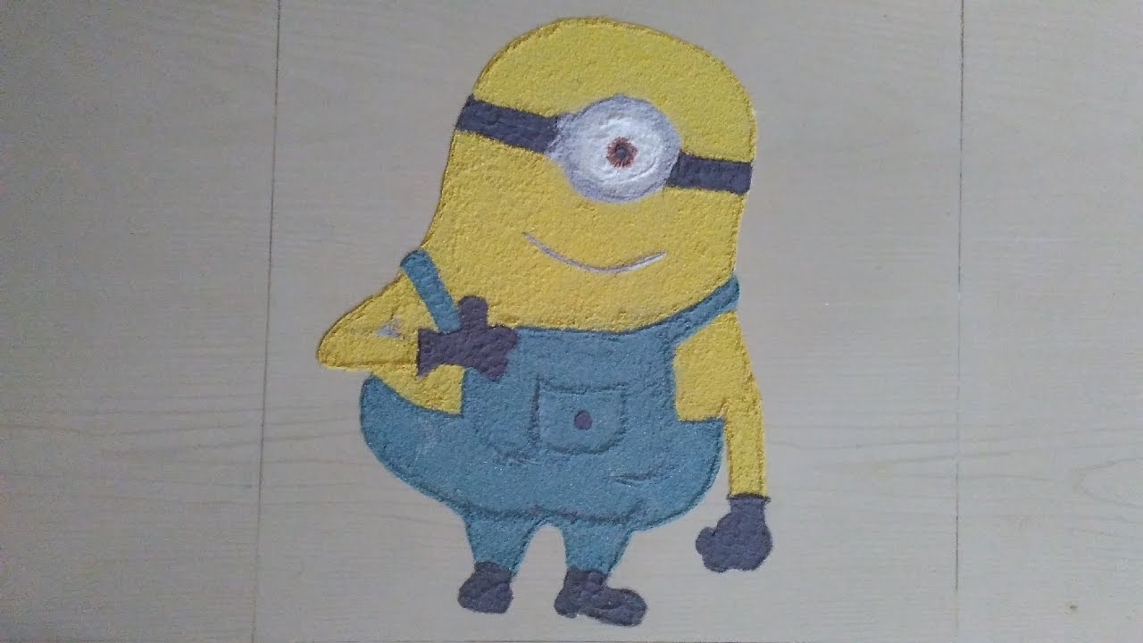 Minion(stuart) powder Art - YouTube