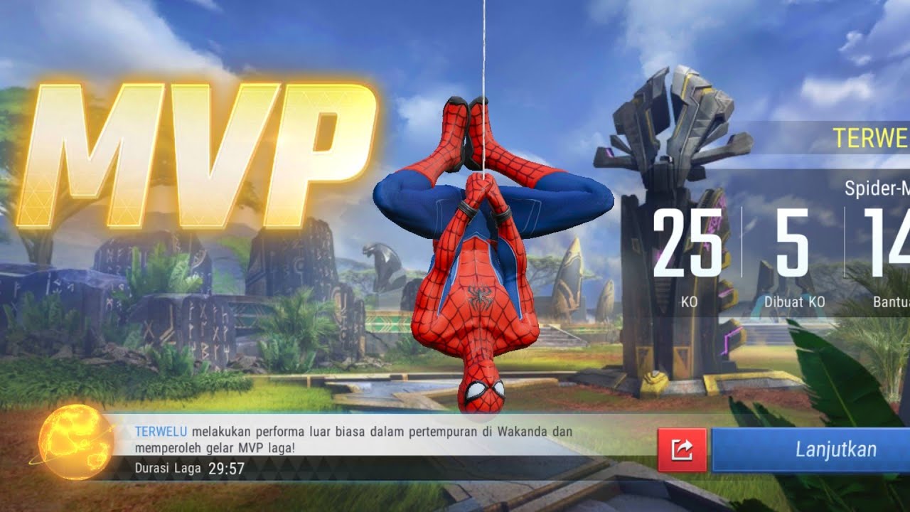 30 menit WAR di WAKANDA - SPIDER MAN - MARVEL SUPER WAR - YouTube