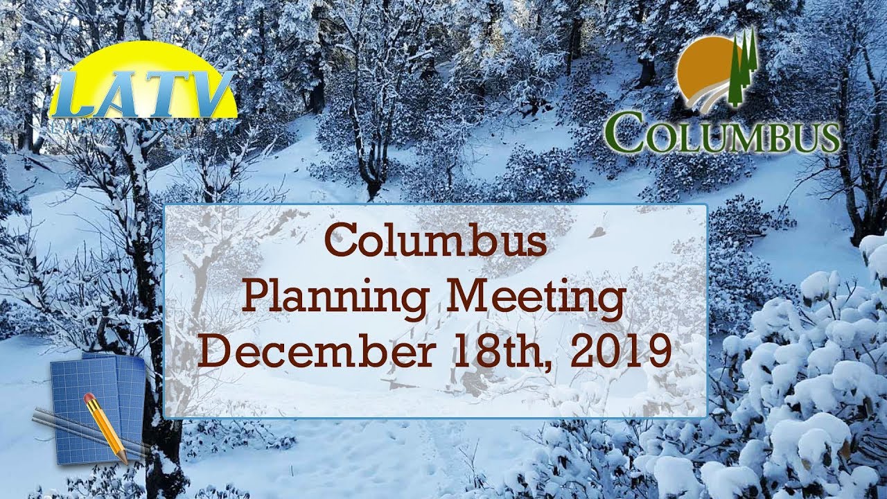 Columbus Planning Meeting December 18th, 2019 - YouTube