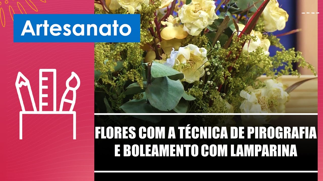 Faça flores com a técnica de pirografia e boleamento com lamparina com ...