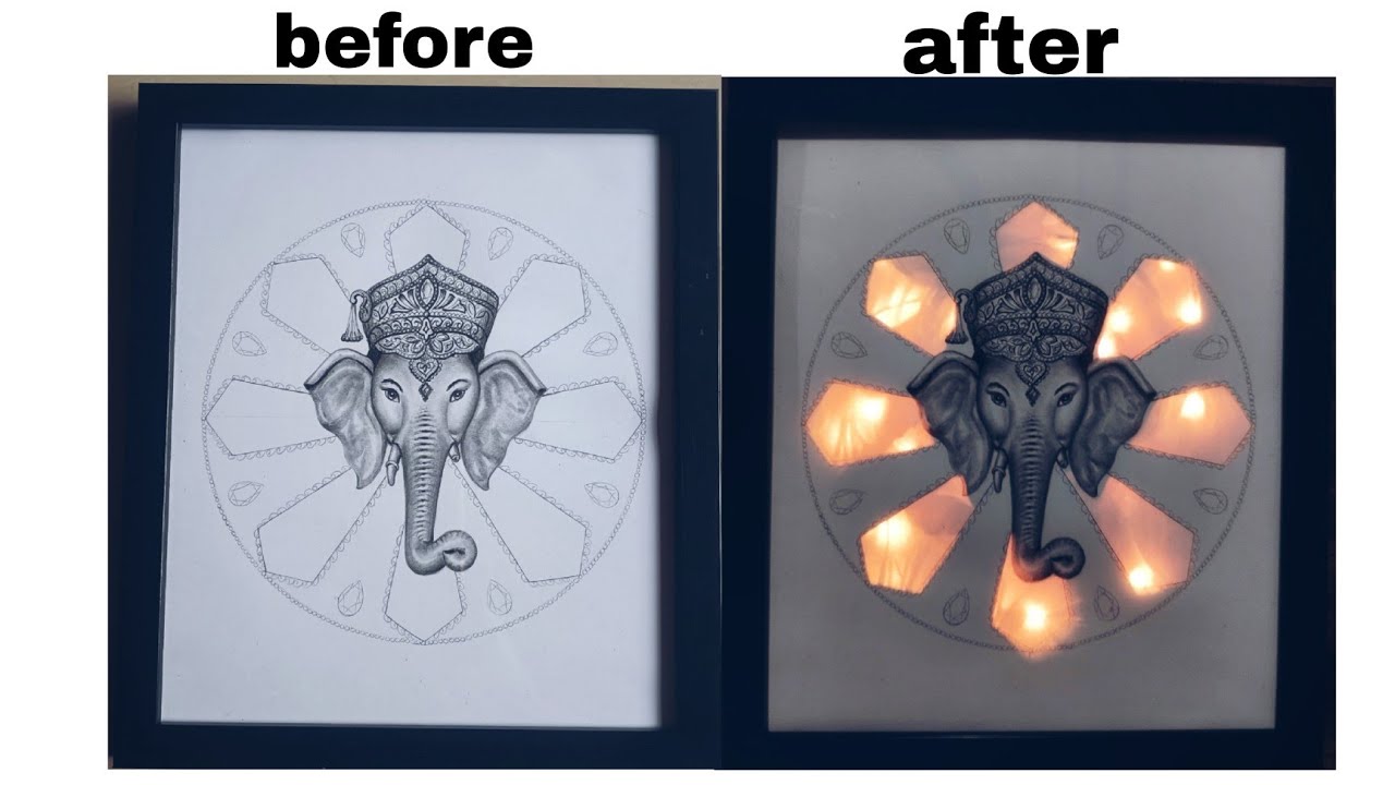 How to draw with LED lights, This picture frame transformed with LED ...